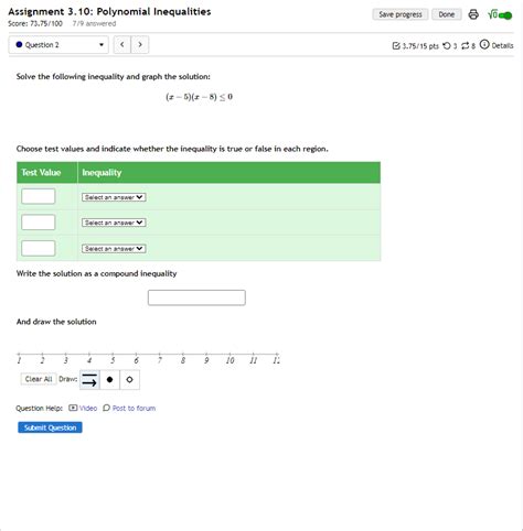 Solved Assignment 310 Polynomial Inequalities Score