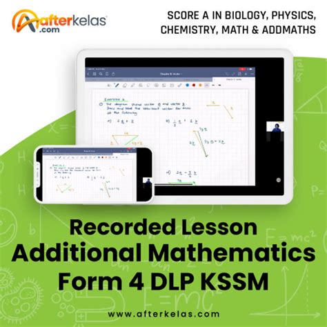 Recorded Lesson Additional Mathematics Form 4 Dlp Kssm Afterkelas