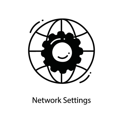 Network Settings Doodle Icon Design Illustration Networking Symbol On White Background Eps 10