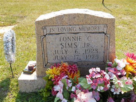 Lonnie C Sims Jr 1923 1975 Mémorial Find A Grave