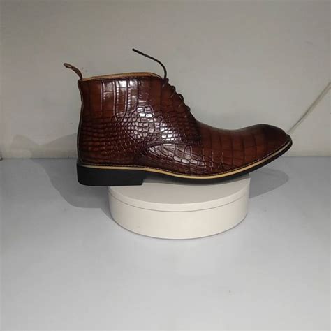 Prelesty Fashion Kulit Sapi Sepatu Boots Casual Tinggi Pria Formal