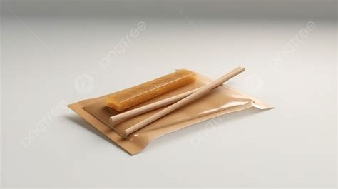고립 된 디자인 3d 렌더링 갈색 설탕 스틱 향 주머니의 모형 식품 패킷 호일 포장 사탕 포장 배경 일러스트 및 사진 무료 다운로드 Pngtree