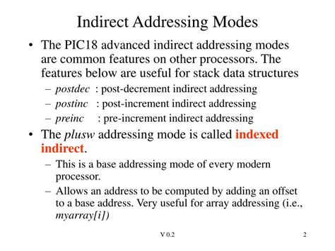 ppt pic18 indirect addressing powerpoint presentation free download