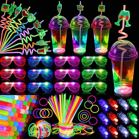 98 Pcs Glow In The Dark Party Supplies Light Up Party
