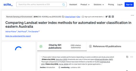 Comparing Landsat Water Index Methods For Automated Water Classification In Eastern Australia