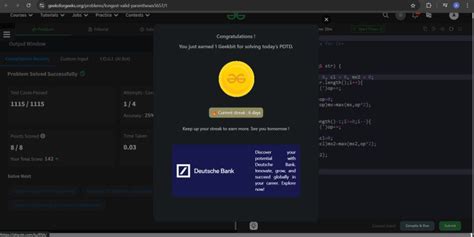 Annant Gupta On Linkedin Geekstreak2024 Deutschebank Coding Potd Gfg