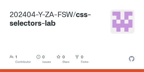 Css Selectors Lab Index Html At Main 202404 Y ZA FSW Css Selectors Lab GitHub