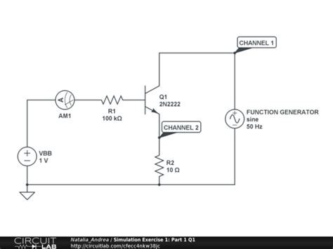Simulation Exercise 1 Part 1 Q1 Circuitlab