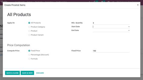Odoo 14 Pos Price List
