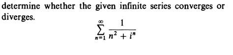 Solved Determine Whether The Given Infinite Series Converges