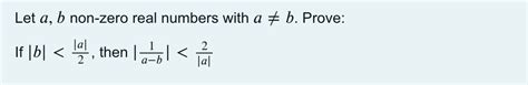 Solved Question Let 𝑎 𝑏 non zero real numbers with 𝑎𝑏 Chegg