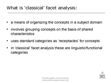 Building A Faceted Classification Fundamentals Of Facet Analysis