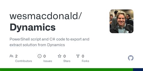 Github Wesmacdonalddynamics Powershell Script And C Code To Export