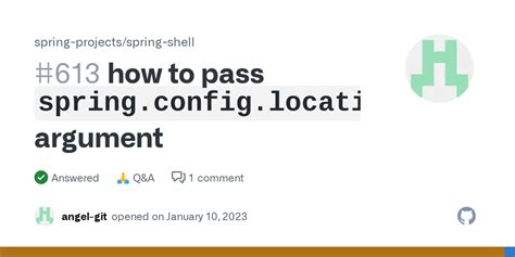 How To Pass `nfiglocation` Argument · Spring Projects Spring