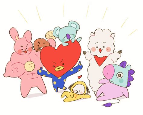 Bts × Bt21 × Fanart ภาพวาด