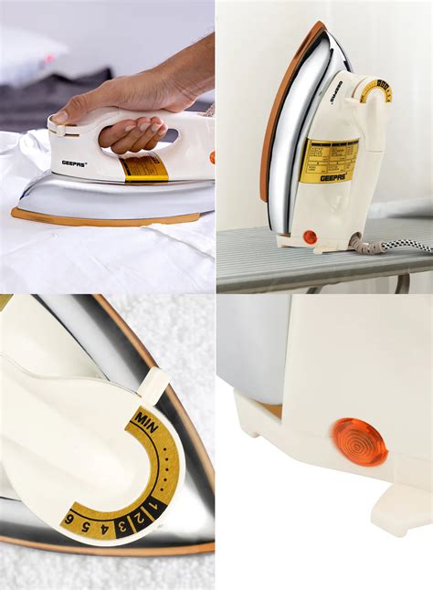 Geepas Heavy Weight Dry Iron Non Stick Sole Plate Temperature Contr