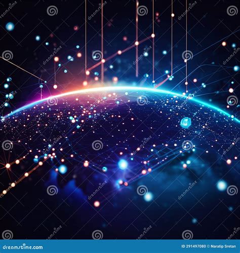 Abstract Technology Background Network Connection Structure Big Data Vector Illustration