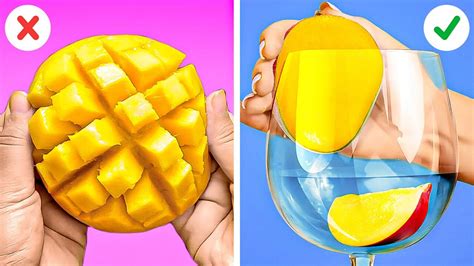 채소와 과일을 껍질을 벗기고 자르는 창의적인 방법 Youtube
