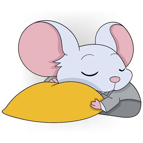 Premium Vector Lazy Sleeping Mouse Illustration