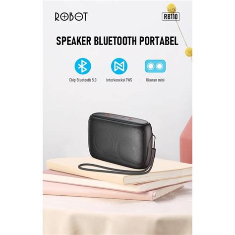 Jual Robot Rb110 Speaker Bluetooth 5 0 Tws Support Microsd Rb 110 Shopee Indonesia