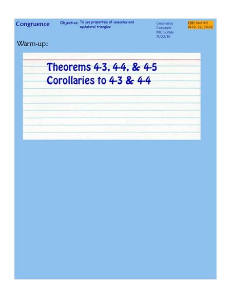 4 5 Isosceles And Equilateral Triangles Concepts Pdf