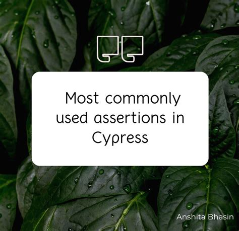 Cypress Assertions Cheat Sheet In Cypress Assertions Are Used To