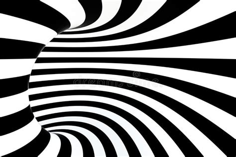 black and white stripe repeating lines 3d rendering stock