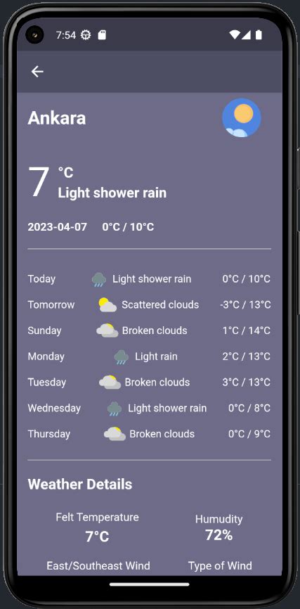 Github Andactasdemir Flutter Weather App Api I Have Created Weather App With Using Api