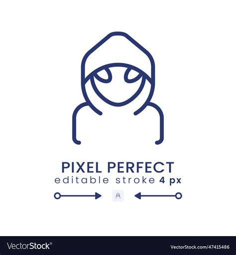 Hacker Linear Desktop Icon Royalty Free Vector Image