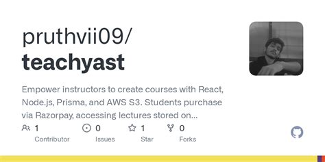GitHub Pruthvii Teachyast Empower Instructors To Create Courses With React Node Js Prisma
