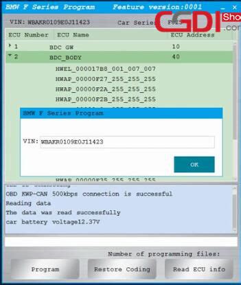How To Use CGDI BMW Program BMW F Serie BDC ECU Programming