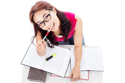 Premium Photo Cute College Student Studying