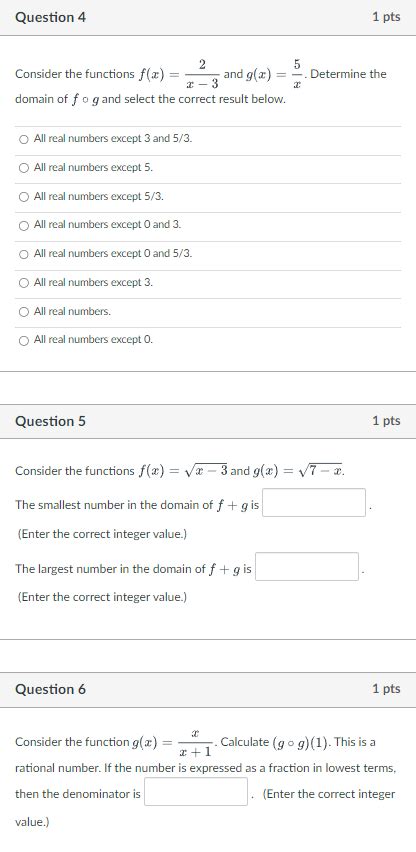 solved question 4consider the functions f x 2x 3 ﻿and