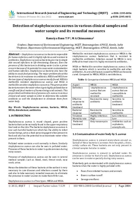 Pdf Detection Of Staphylococcus Aureus In Various Clinical Samples