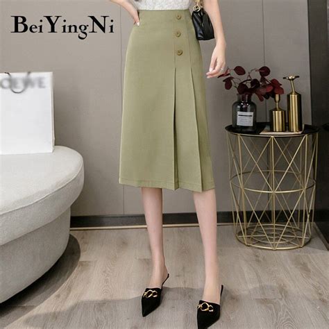 Beiyingni Elegant Office Ladies Skirts High Street 2020 Summer Ol