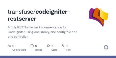 github transfuse codeigniter restserver a fully restful server implementation for codeigniter