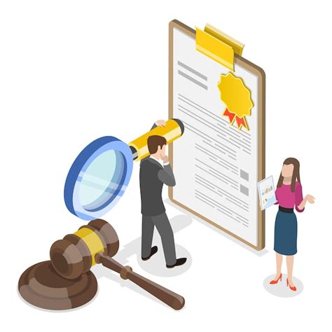 Premium Vector D Isometric Flat Illustration Of Law And Justice Legal
