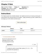 Chapter Quiz Overview And Instructions COSC Summer