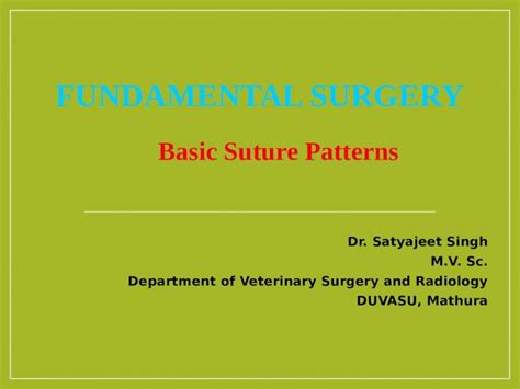 Ppt Basic Suture Patterns Dokumentips