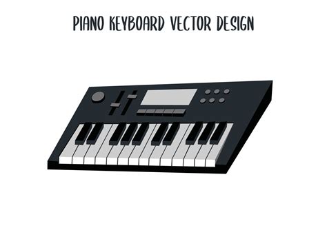 Electronic Piano Keyboard Musical Instrument Vector Design Keyboard