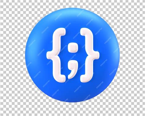 Premium Psd Coding Web Development Json Icon 3d Render