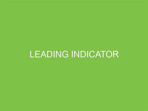 Leading Indicator
