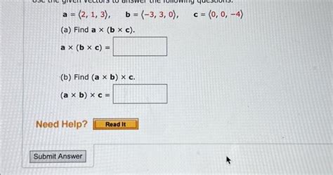 Solved A Find A X B X Cb Find A X B X C