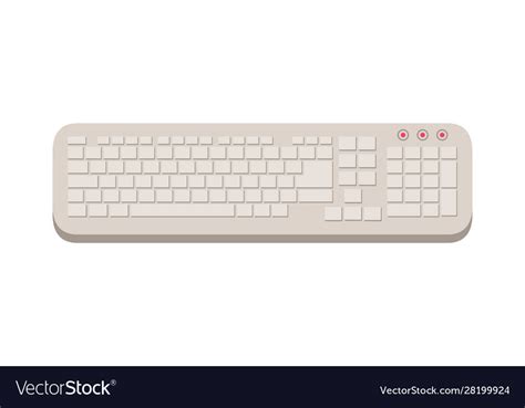 Computer Hardware Keyboard Isolated Icon Vector Image