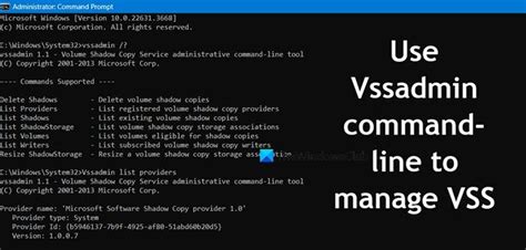 vssadmin delete shadows