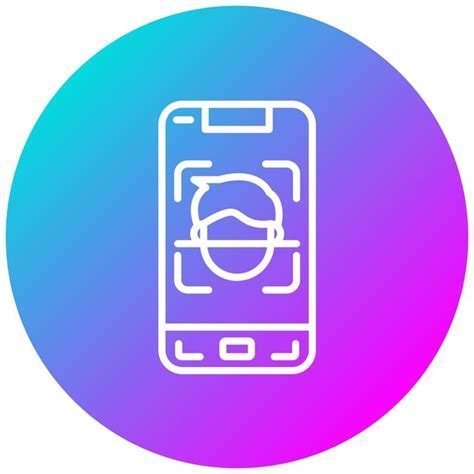 Premium Vector Mobile Face Scan Vector Illustration Style