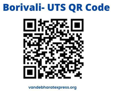 Borivali Station QR Code Details Vande Bharat Express