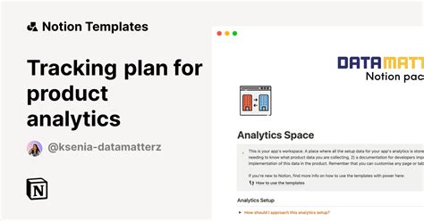 Tracking Plan For Product Analytics Template Notion Marketplace