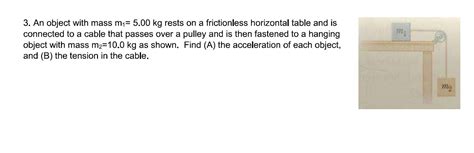 Solved 3 An Object With Mass M1 5 00 Kg Rests On A