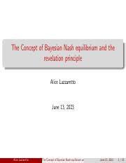Understanding Bayesian Nash Equilibrium In Game Theory Course Hero
